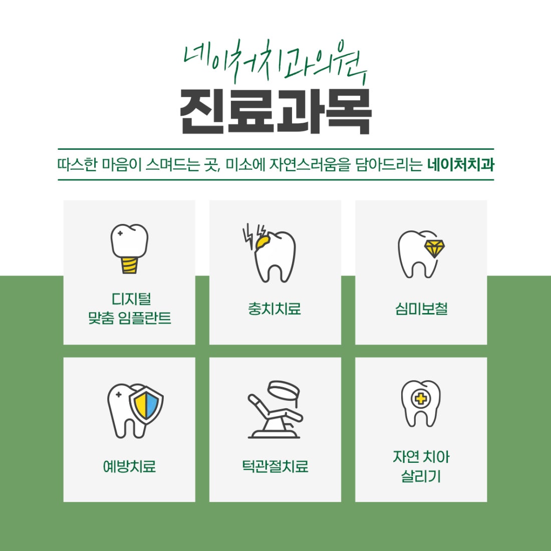 진료시간 안내 네이처치과의원