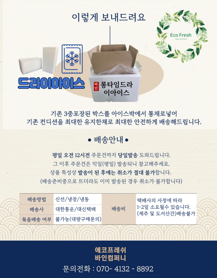 드라이아이스사용정보 에코프레쉬 드라이아이스