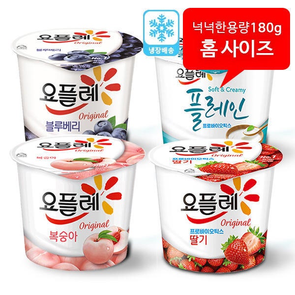 4 요플레홈180g 유진상사 바나나우유 배달