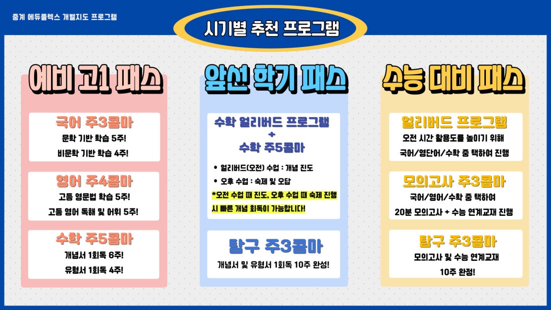 2023 윈터스쿨 프로그램 중계 개별지도 프로그램